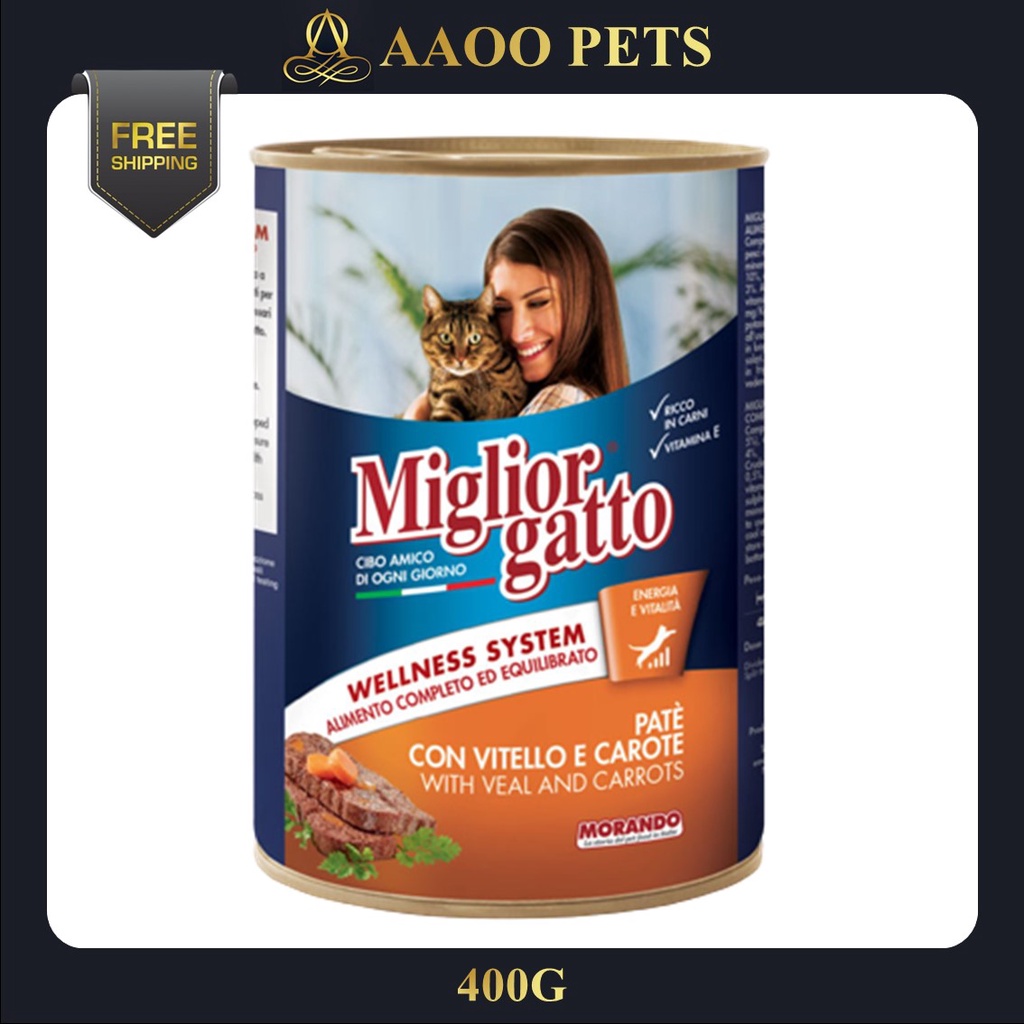 Morando Professional Pate Cat Can 400G Migliorgatto Chunks 405G & Pate ...