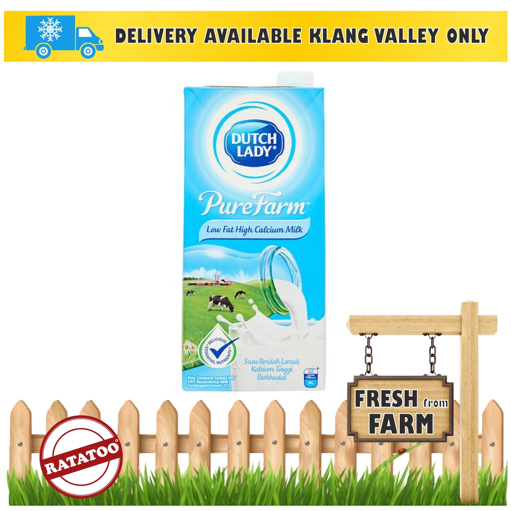 UHT MILK Dutch Lady UHT Low Fat Milk 1L RATATOO MARKET | Shopee Malaysia