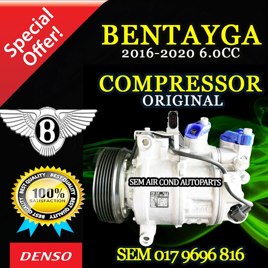 BENTLEY BENTAYGA 2016-2020 YEAR 6.0CC 6SAS14C 6PK ORIGINAL DENSO ND ...
