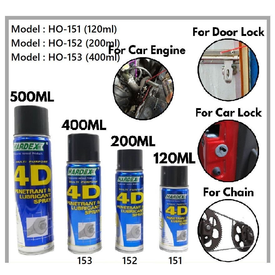 400ml 4D Multi Purpose Penetrant & Lubricant Spray | Shopee Malaysia