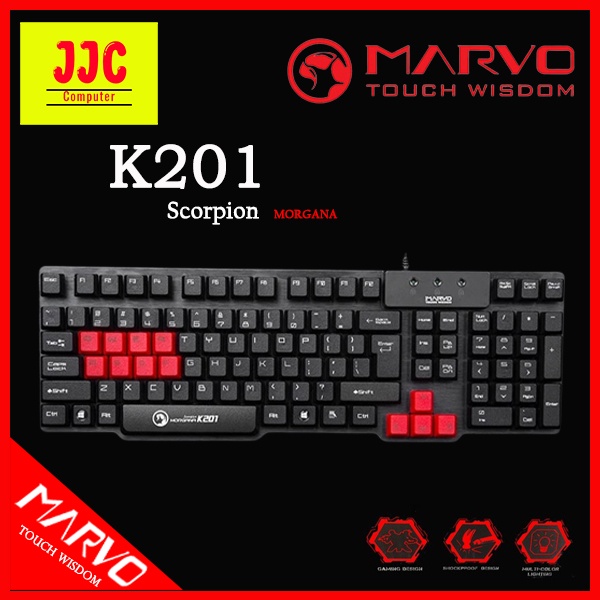 SCORPION MARVO K201 MORGANA | ANTI SLIP KEYCAPS KEYBOARD GAMING ...