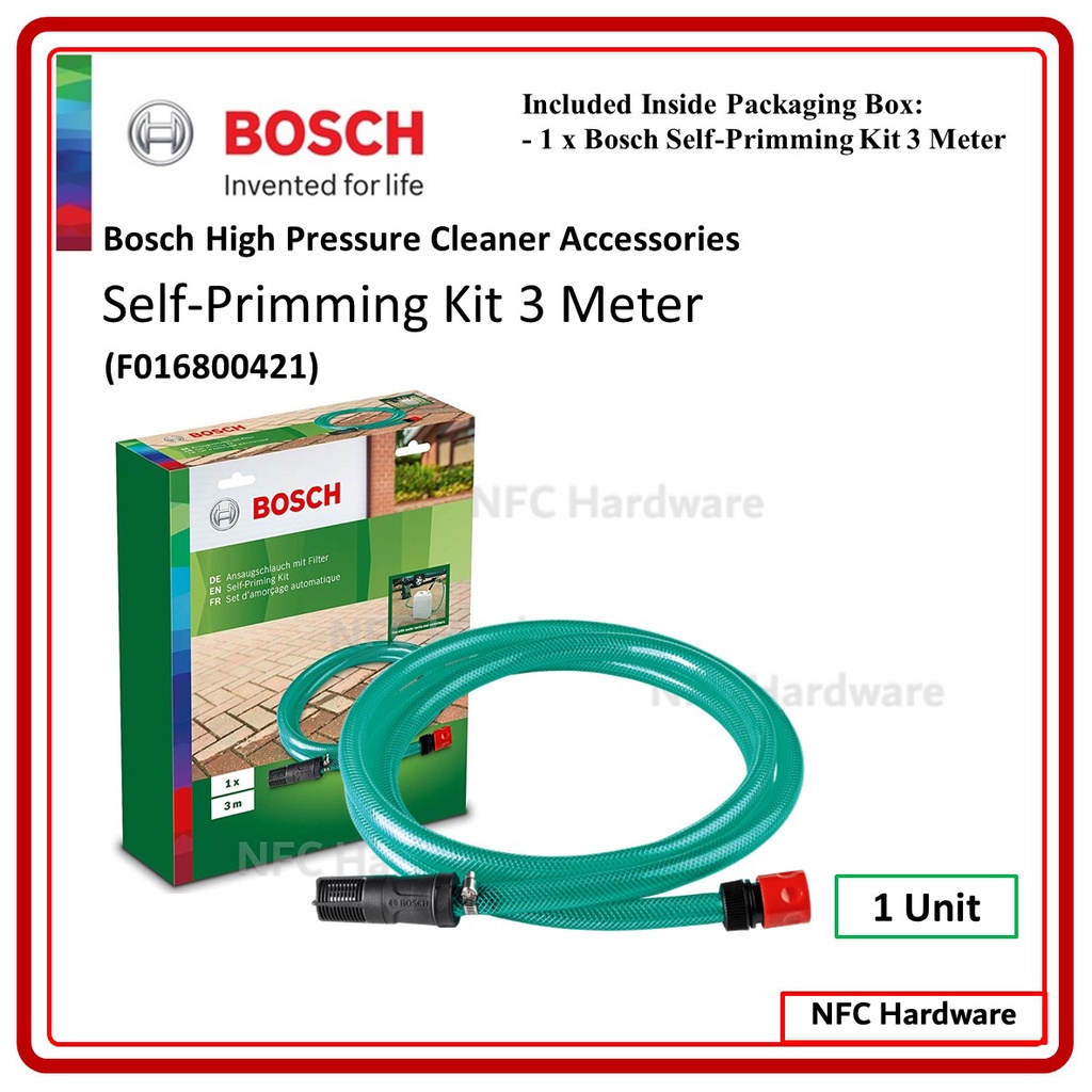 BOSCH High Pressure Cleaner Accessories Self-Primming Kit 3 Meter ...