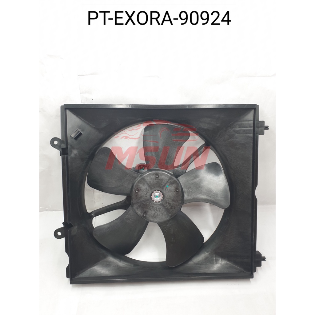 RADIATOR / AIR COND FAN MOTOR ASSEMBLY WITH BLADE / GUARD PROTON EXORA ...