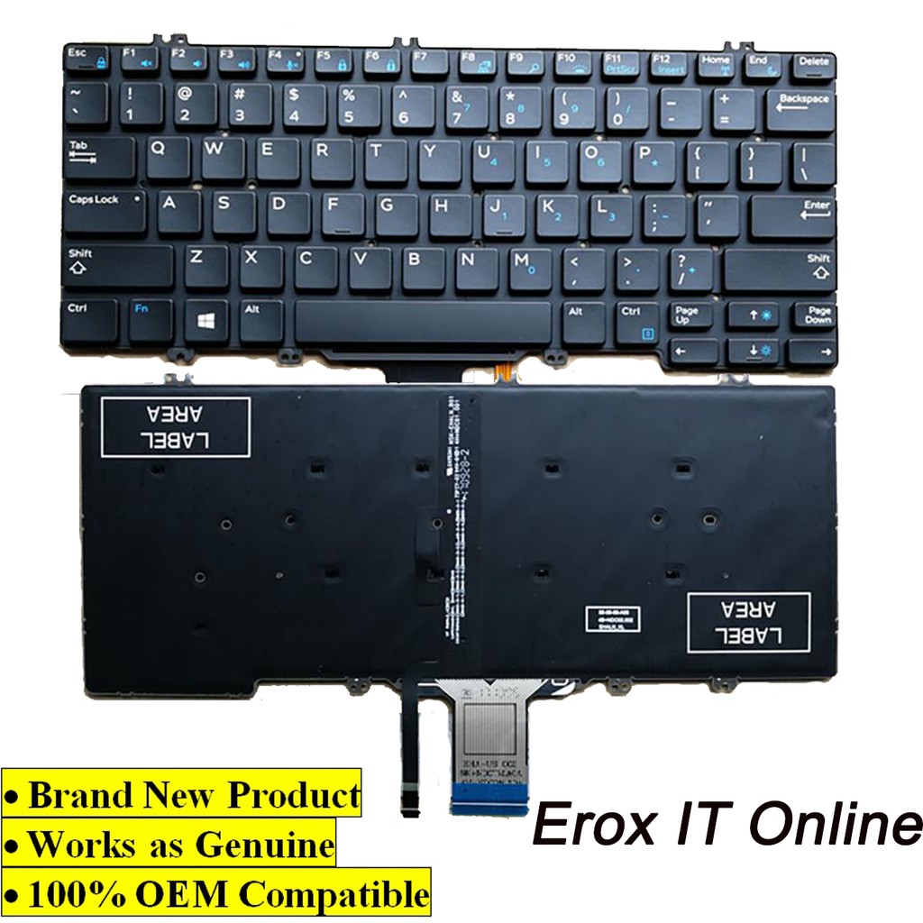 Dell Latitude 5289 / 7280 / 5280 / 7380 Laptop Keyboard with Backlight ...