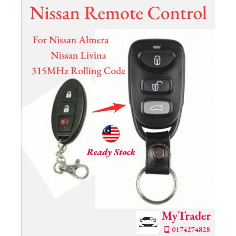 Nissan Almera & Grand Livina 315MHz Rolling Remote | Shopee Malaysia