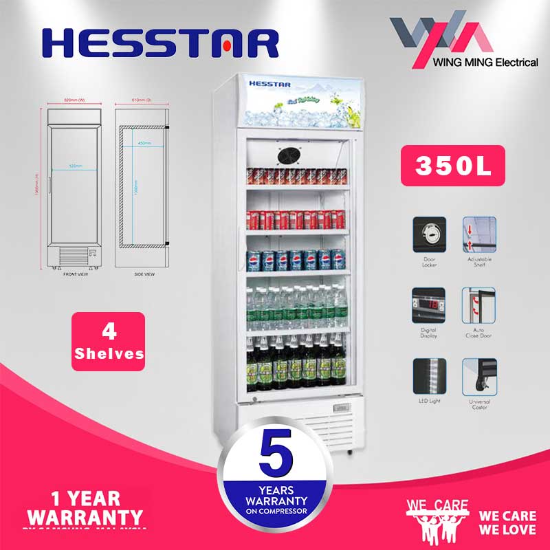 Hesstar 350L Showcase Refrigerator 1 Door/Peti Ais 1 Pintu (HDS-NF350L ...