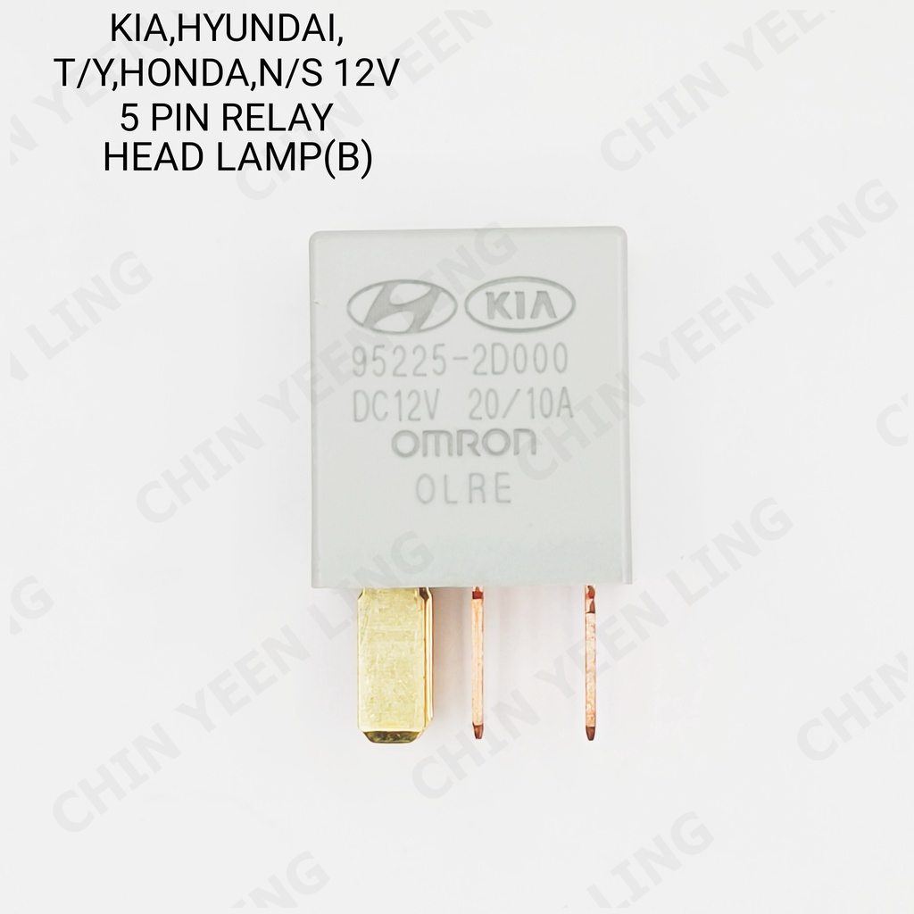Kia,Hyundai,Toyota,Honda,Nissan 12V 5 Pin Relay Head Lamp(B) | Shopee ...