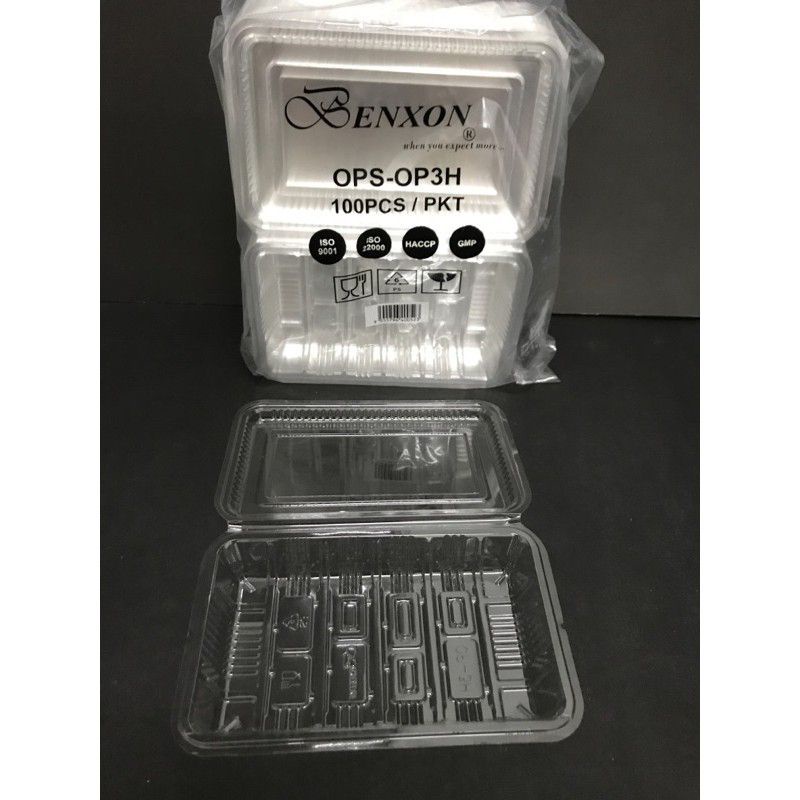 OPS - OP3H BENXON Plastic Tray / Bakery Disposable Plastic Clear Food ...