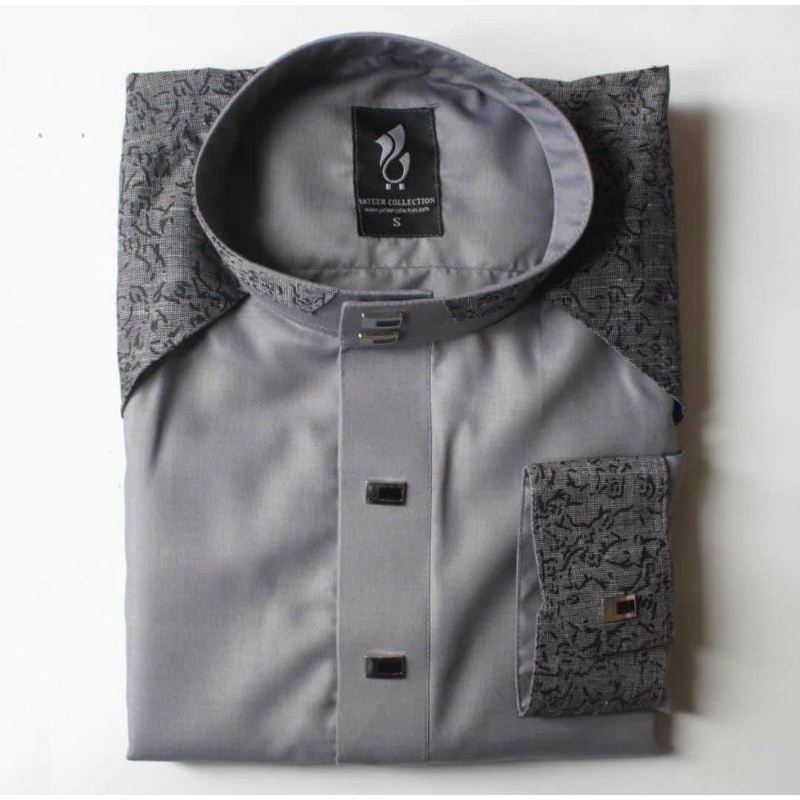 Yateer Men's gamis | Tupeth Gray | Shopee Malaysia