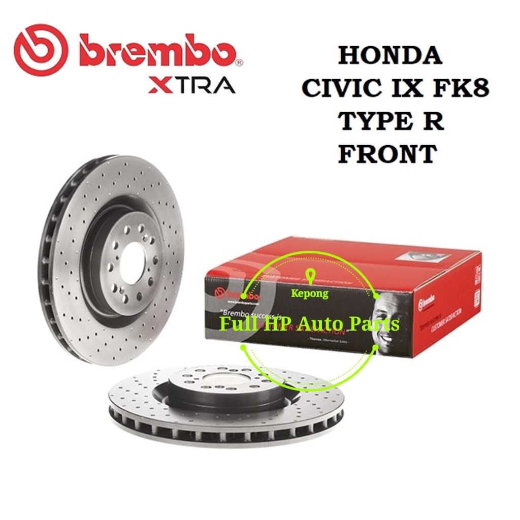 BREMBO XTRA H/D Civic IX FK8 Type R Front Sport Drilled Brake Disc Rotor | Shopee Malaysia