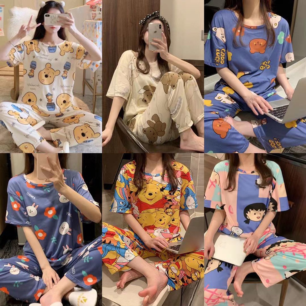 【TAOZI】Women Pyjamas Dress Ladies Pajamas Set Women Pajamas Dress Short ...