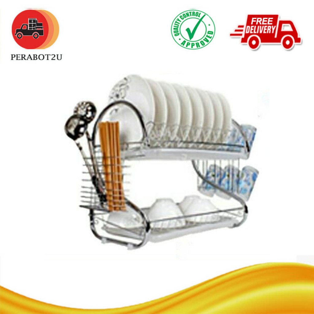 P2U CH Rak Pinggan / Rak Pinggan Sinki Besi / Sink Dish Rack Drainer ...