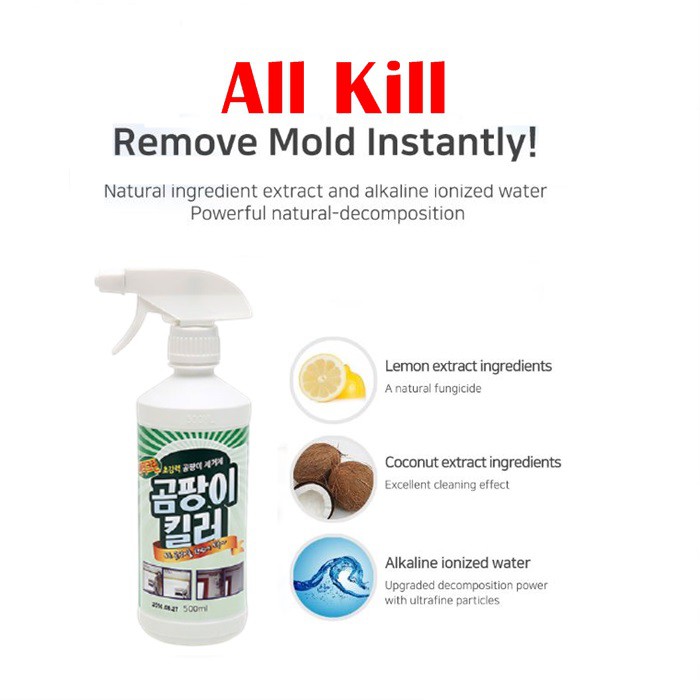 Korean Cleaning Magic Clean Mold Killer Foam 500ml | Shopee Malaysia