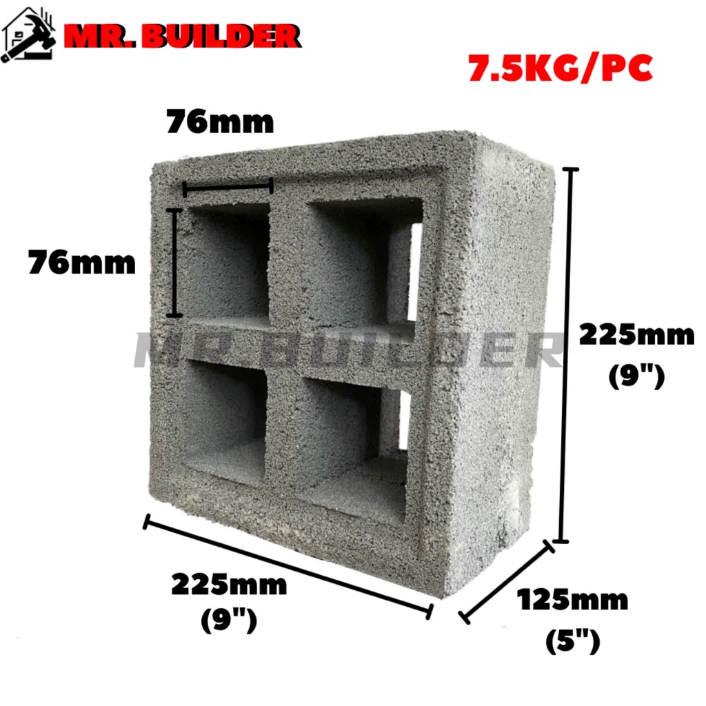 MR. BUILDER Times Square Ventilation Block Concrete Block Cement Block ...