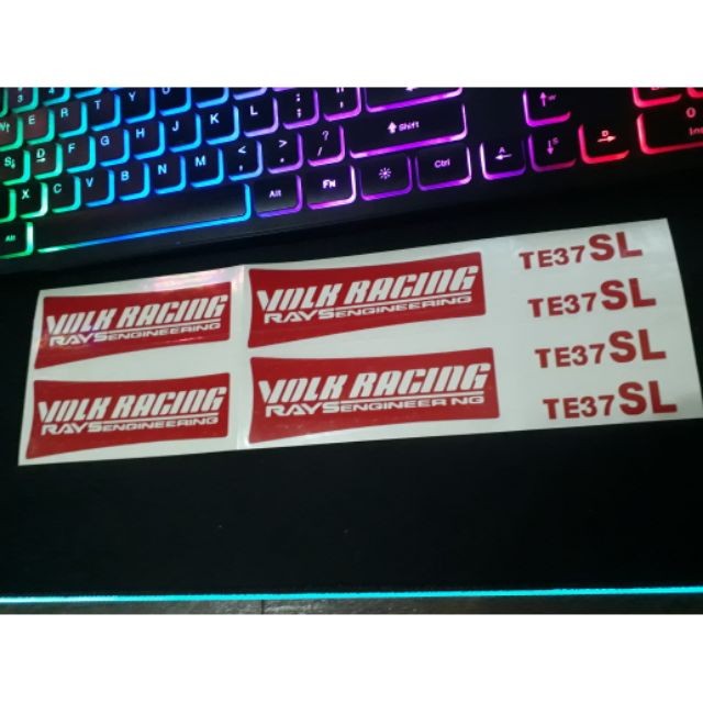 [Sticker Rim] Sticker Volk Racing TE37 SL. Khas untuk Rim15. Warna ...