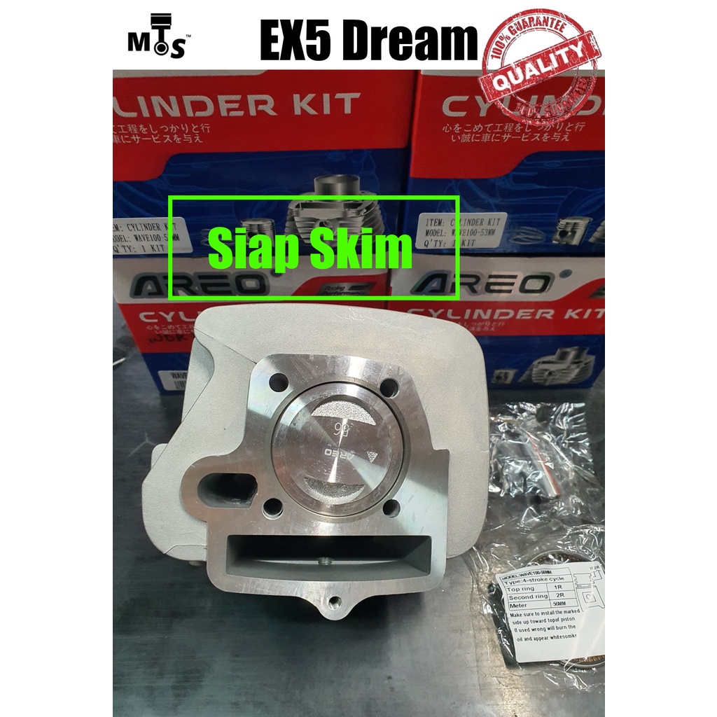 👍!!Port 4Valves +SKIM Tingkat!! 53mm / 56MM AREO RACING Piston BLOCK ...