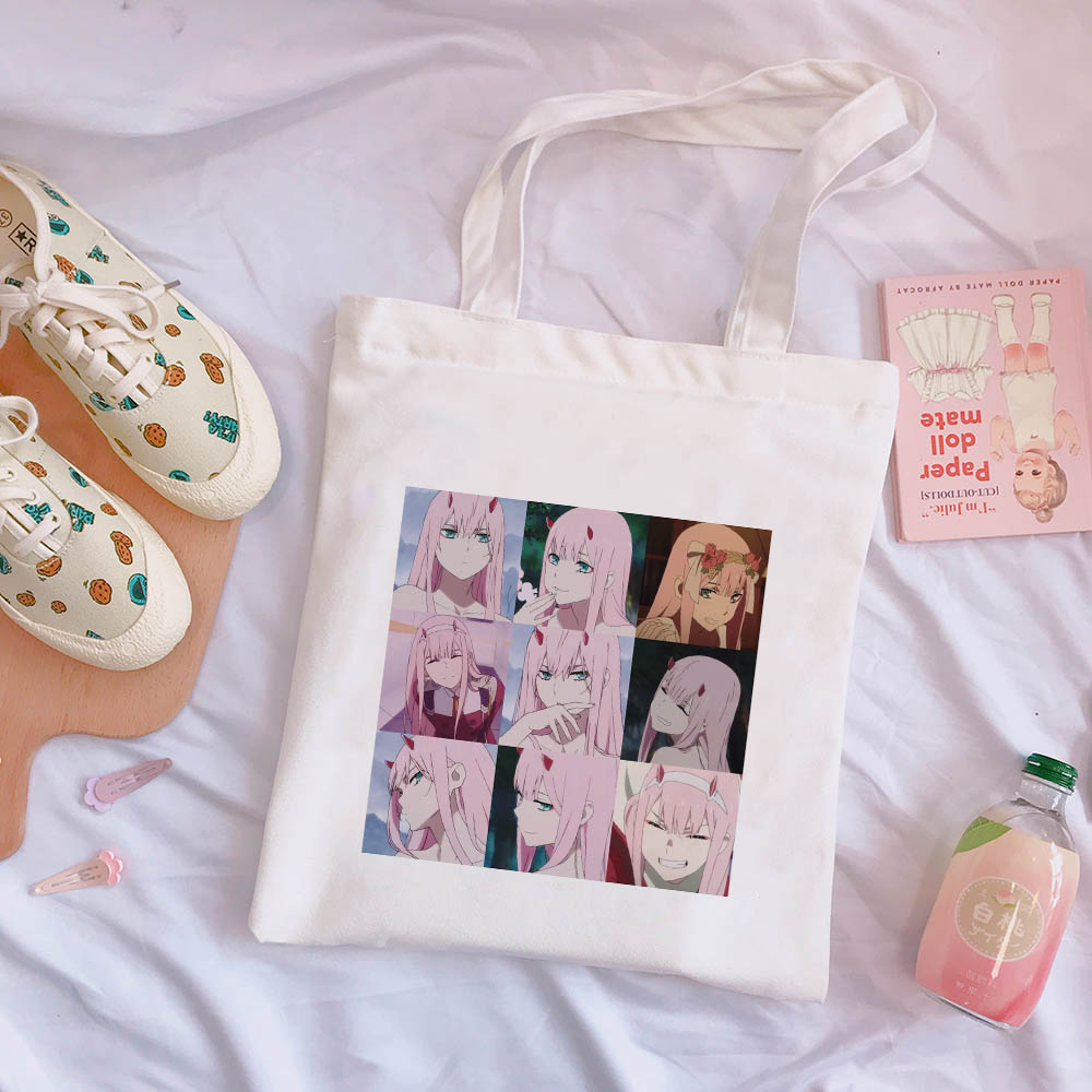 NEW! Pinterest Darling In The FranXX: Zero Two Anime Tote Bag Kawaii ...