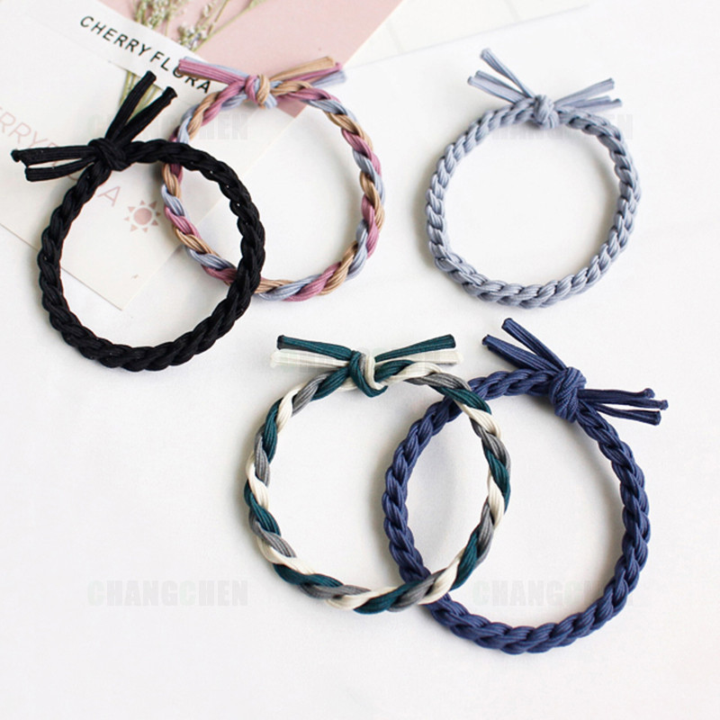 1 PCS Japanese and Korean multi color knotting braid hair band with ...