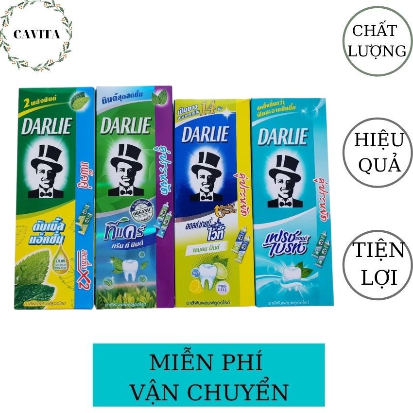 Combo 2 Tubes Of Darlie Thai Old Man Toothpaste Caviita Helps To Remove ...