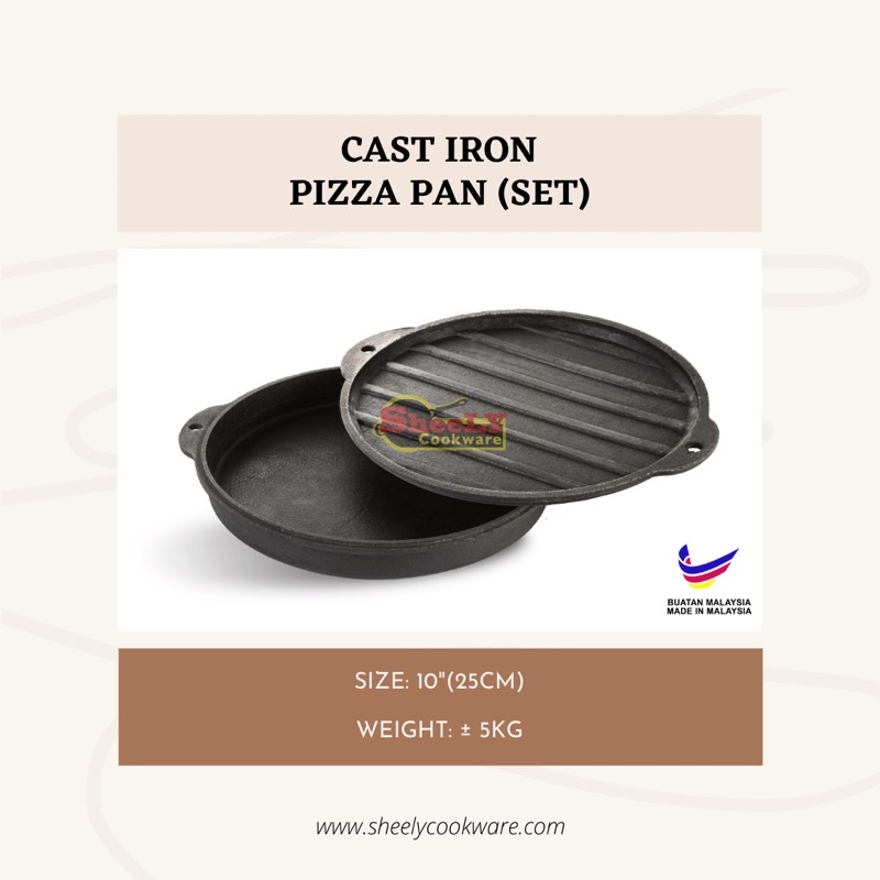 Cast Iron Multipurpose Pan (Set) Crepes/Pancakes/Pizza/Western Chop ...