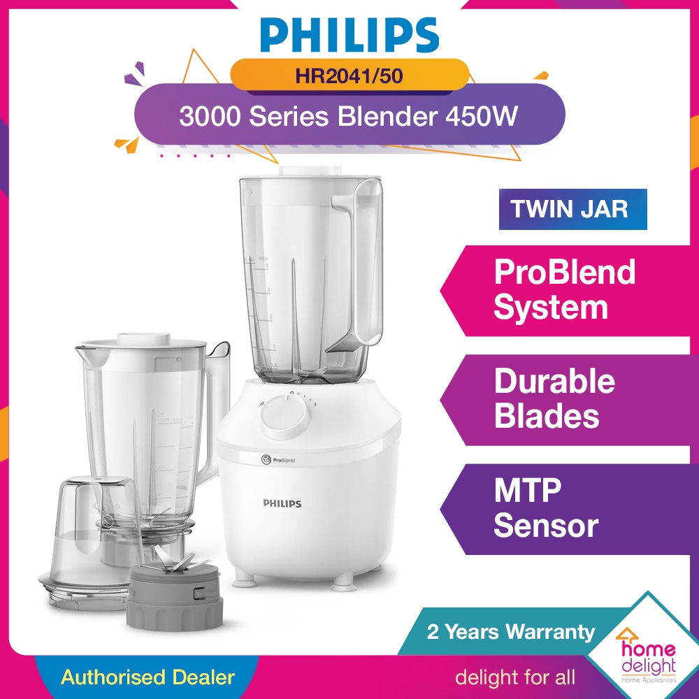 Philips Blender 3000 Series (450W) [ HR2041 / 10 HR2041 / 50 / HR2059 ...