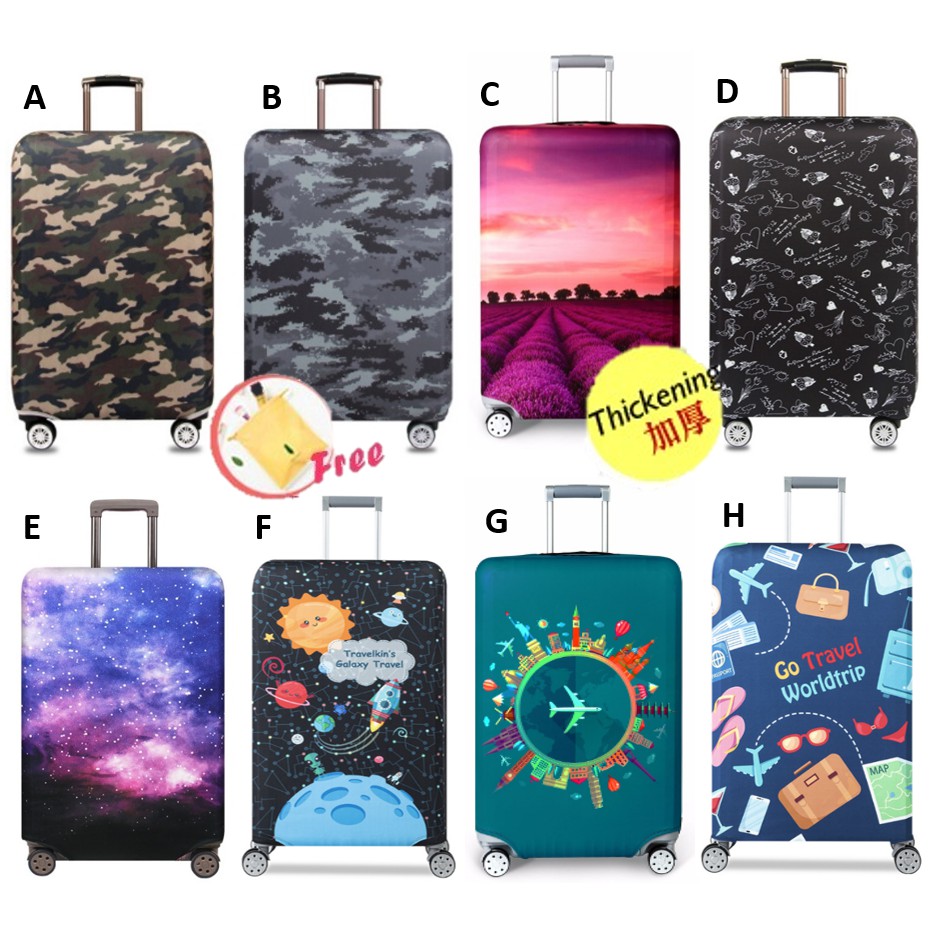 Local Ready Stock Extra Thick Dual Side Opening Luggage Cover Travel ...