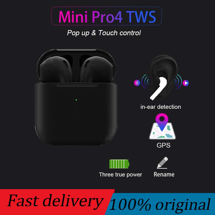 PRO4 TWS Wireless Earphones Bluetooth 5.0 Headphones Mini Earbuds with ...