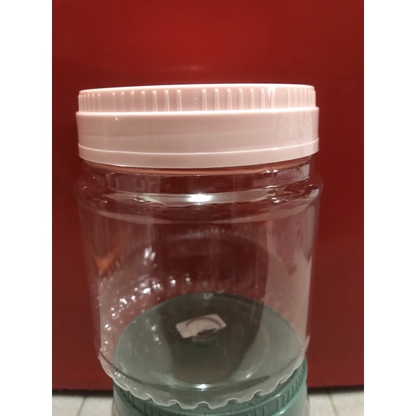 Balang plastik kuih raya 700ml murahhh tutup merah atau pink atau emas ...