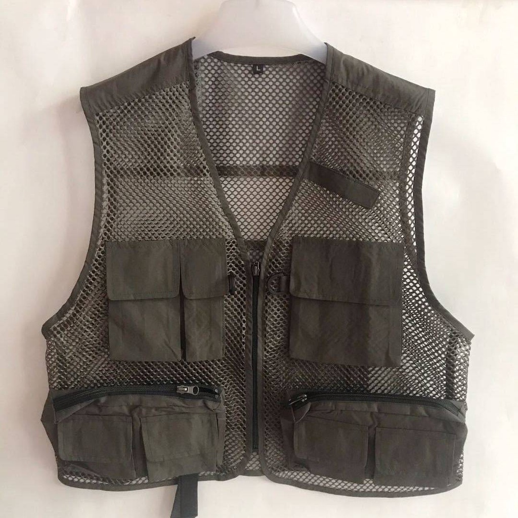 vest multiple pockets /Mesh Summer Vest Outdoor Multi-pocket Leisure ...