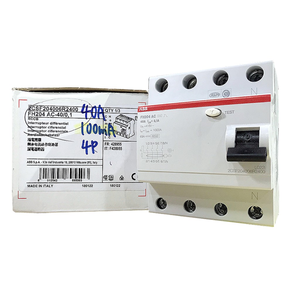 ABB 4POLE ELCB (100mA / 300mA)(40A / 63A / 100A) | Shopee Malaysia