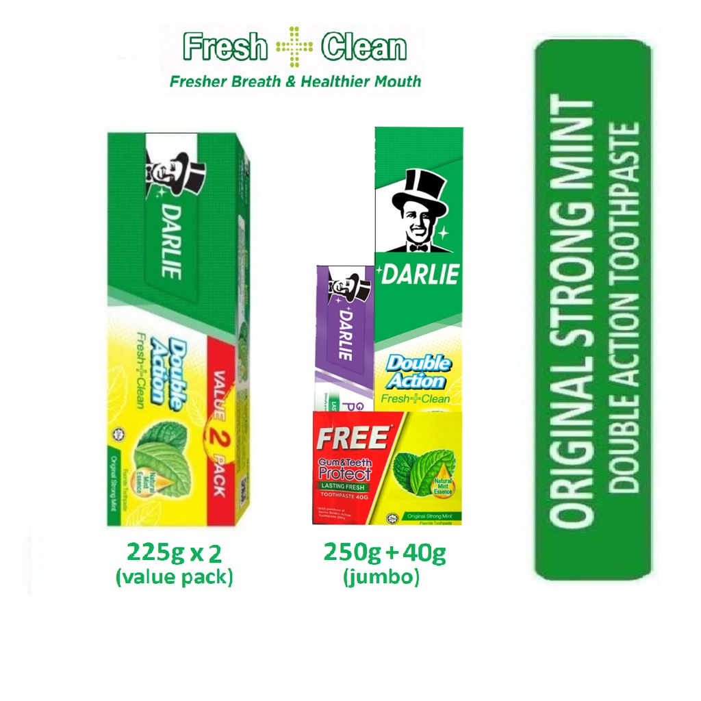 [PROMO] Darlie Double Action Toothpaste - Original Strong Mint (225gx2 ...