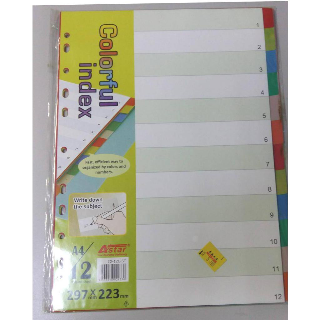 Plastic Index Divider 1-12 for proper filing | Shopee Malaysia