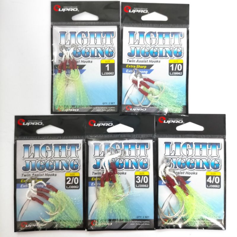 EUPRO LJ30062 LIGHT JIGGING TWIN ASSIST HOOK | Shopee Malaysia
