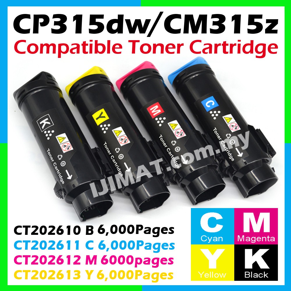 B/C/M/Y (HIGH YIELD PRINT) Toner Fuji Xerox CP315 CP 315dw CP 315z CP315dw CP315z CT202610 ...