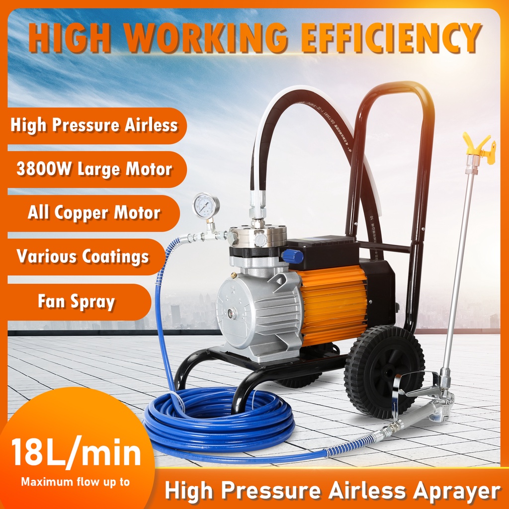 SUKINBO 3800W High Pressure Airless Paint Sprayer Airless Paint Sprayer ...