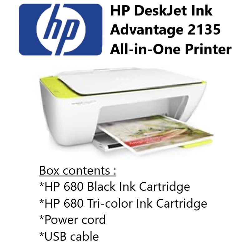 HP Deskjet Ink Advantage 2135 Print/Scan/Copy 3 In 1 Printer | Shopee Malaysia