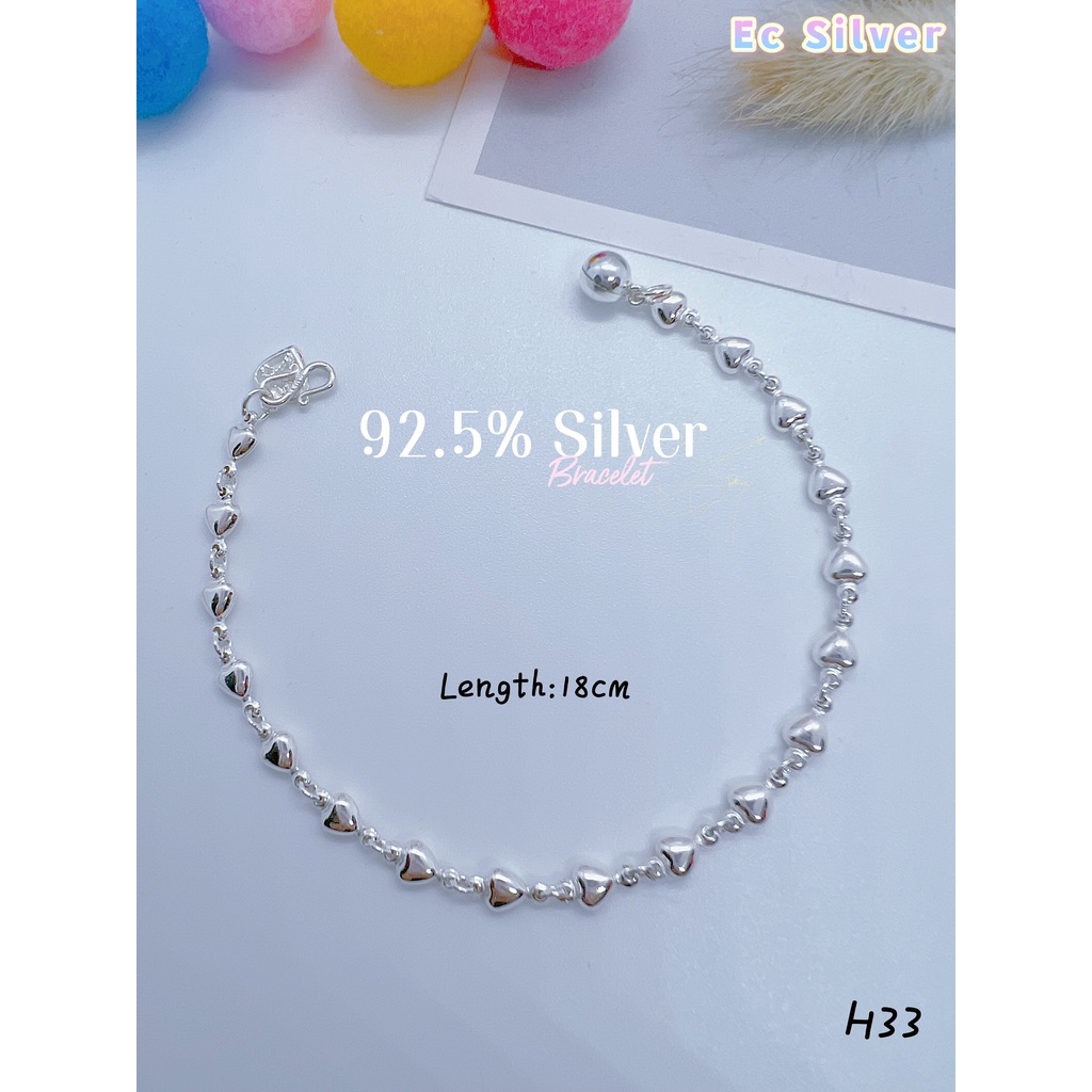 Silver 925 (H33) Gelang Tangan / Bracelet | Shopee Malaysia