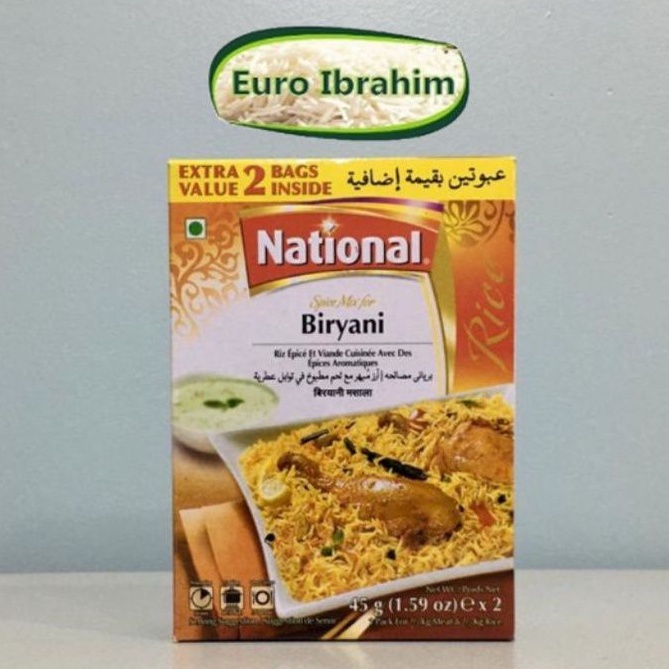 NATIONAL BIRYANI DOUBLE PACK 45GM (2 bags inside the box) | Shopee Malaysia