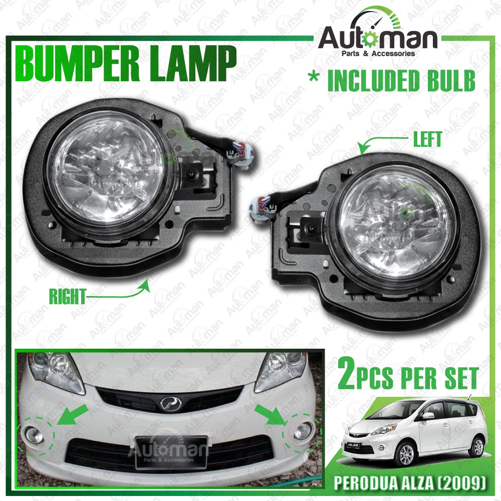 Perodua Alza 2009 - 2013 Fog Lamp Fog Light Spot Light Bumper Lamp With ...