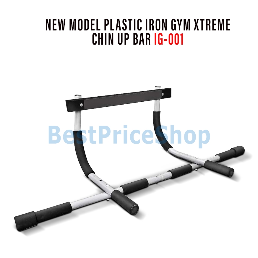 BPS Promo Iron Gym Chin Up Pull Up Bar 2 Hole Position Doorway Workout ...