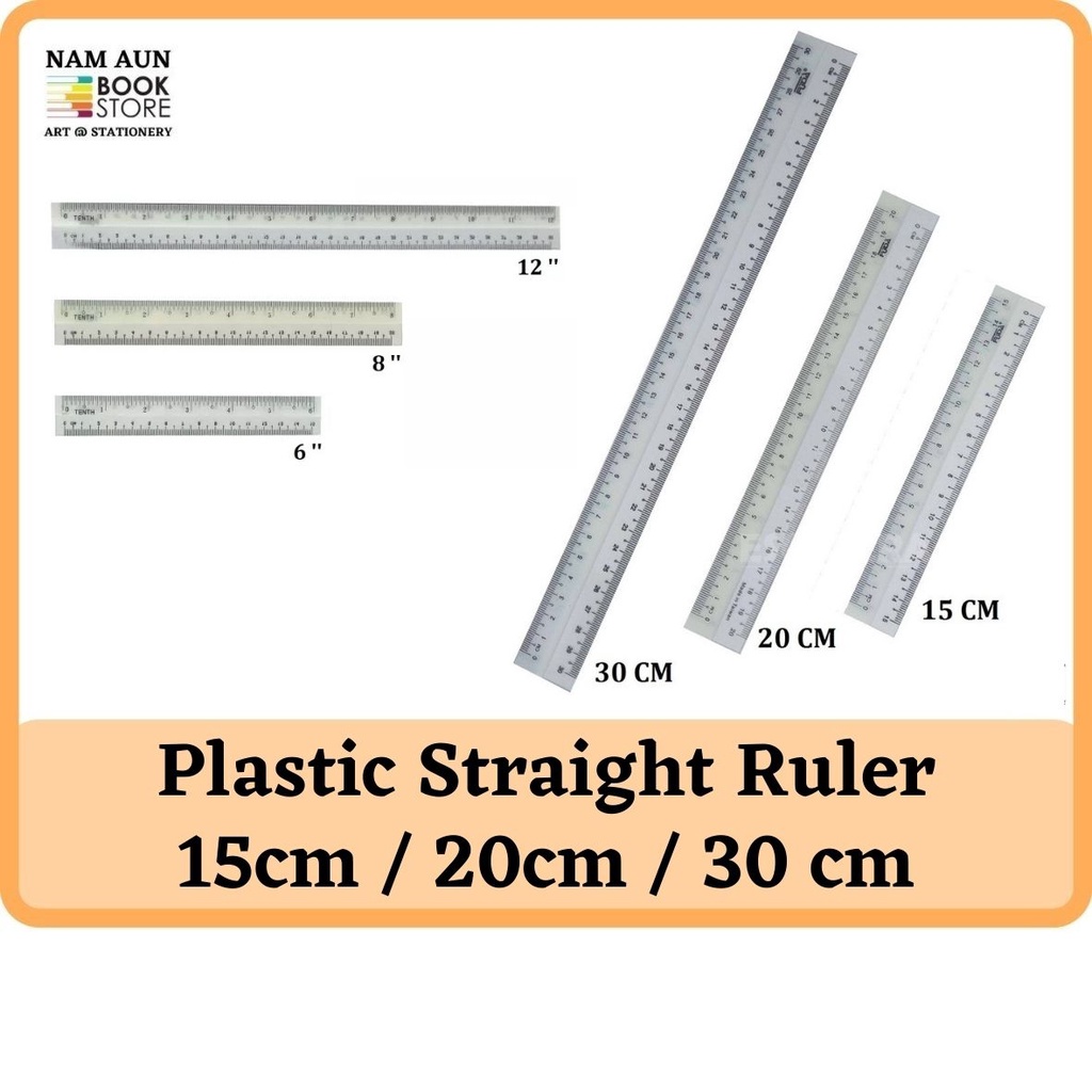 Plastic Ruler / Straight Ruler / Flexible Plastic Student Ruler / Pembaris / 15cm / 20cm / 30cm ...
