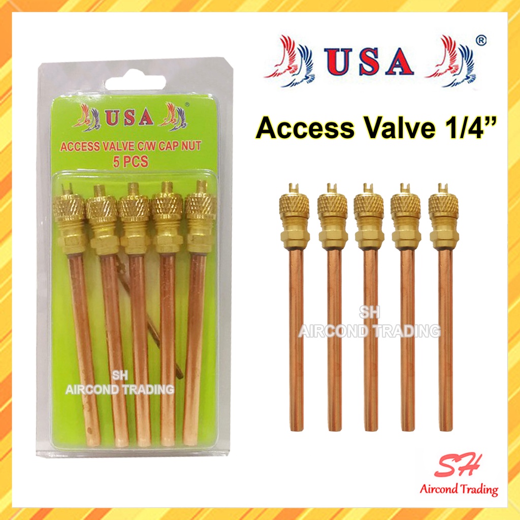 USA Access Valve 1/4" Refrigerator Access Valve Air-Conditioner Access ...