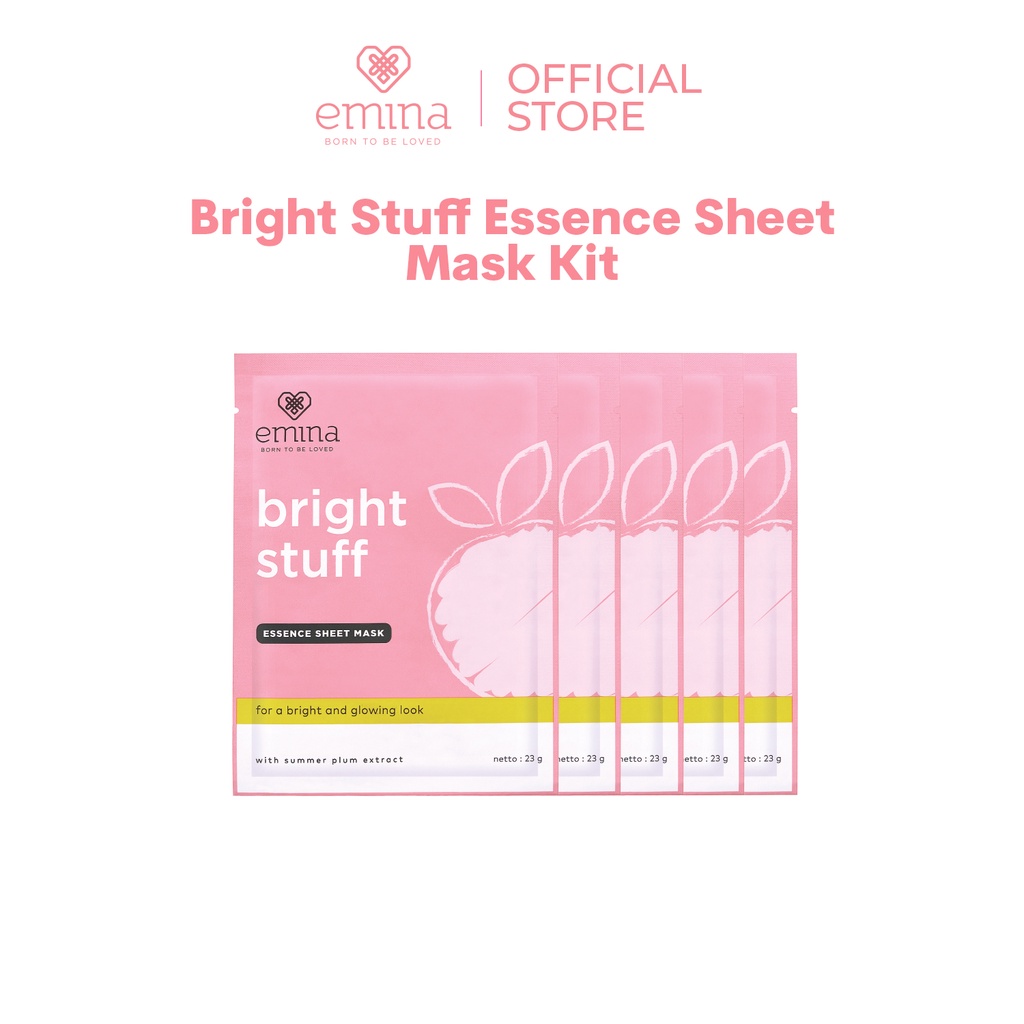 Emina Bright Stuff Essence Sheet Mask Kit (5 Pieces) | Shopee Malaysia