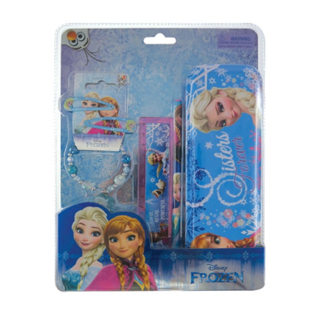 Disney Princess Frozen Stationery Set With Accessories - Blue (4 Pcs ...