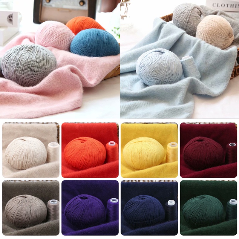 50+20g Cashmere Wool Yarn Hand-knitted Yarn Crochet Threads Yarn Baby ...