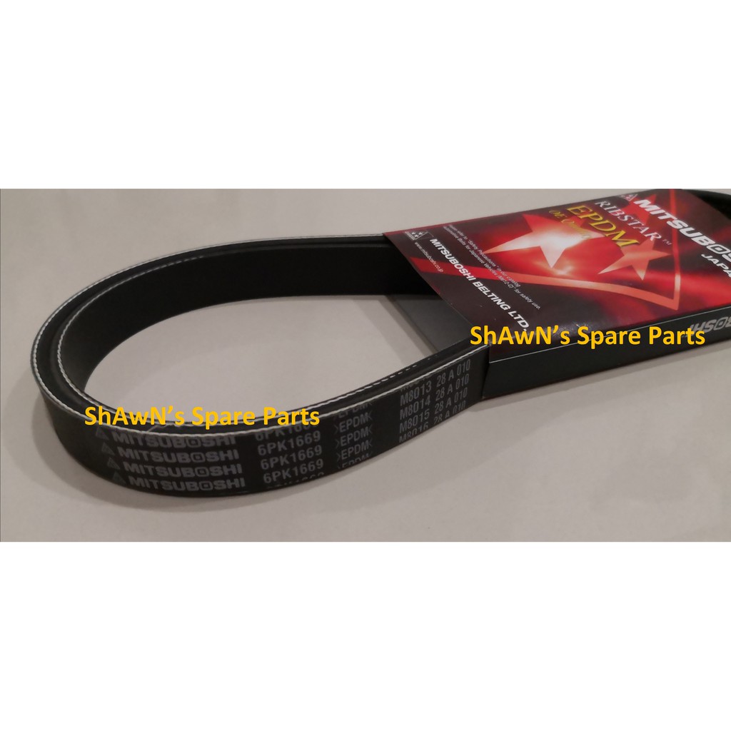 Mitsuboshi Fan Belt Rib Belt 6PK1669 Proton Saga FLX / Exora Bold ...