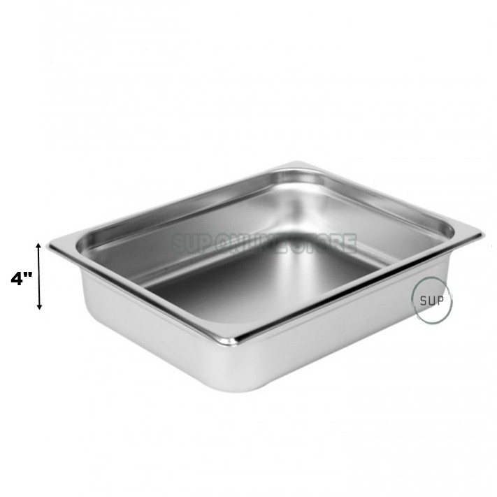 Stainless Steel Half Size Food Pan (1/2) / Tray / Cover / Bekas Makanan ...