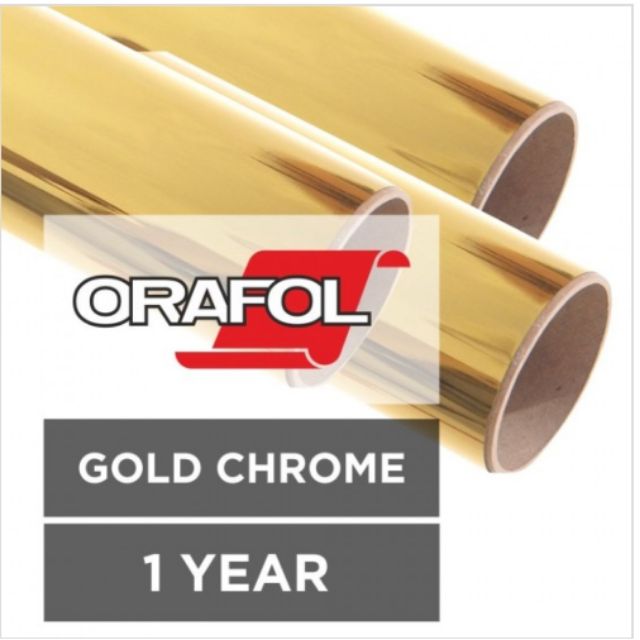 STICKER ORACAL MIRROR CHROME GOLD (METALLISED MIRROR FILM)1'x4'ft ...