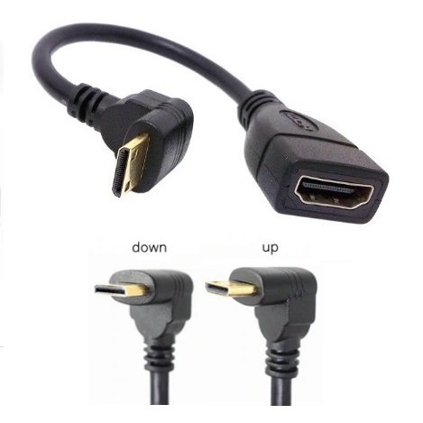 HDMI Female to Mini HDMI Male Right-Angle Cable | Shopee Malaysia