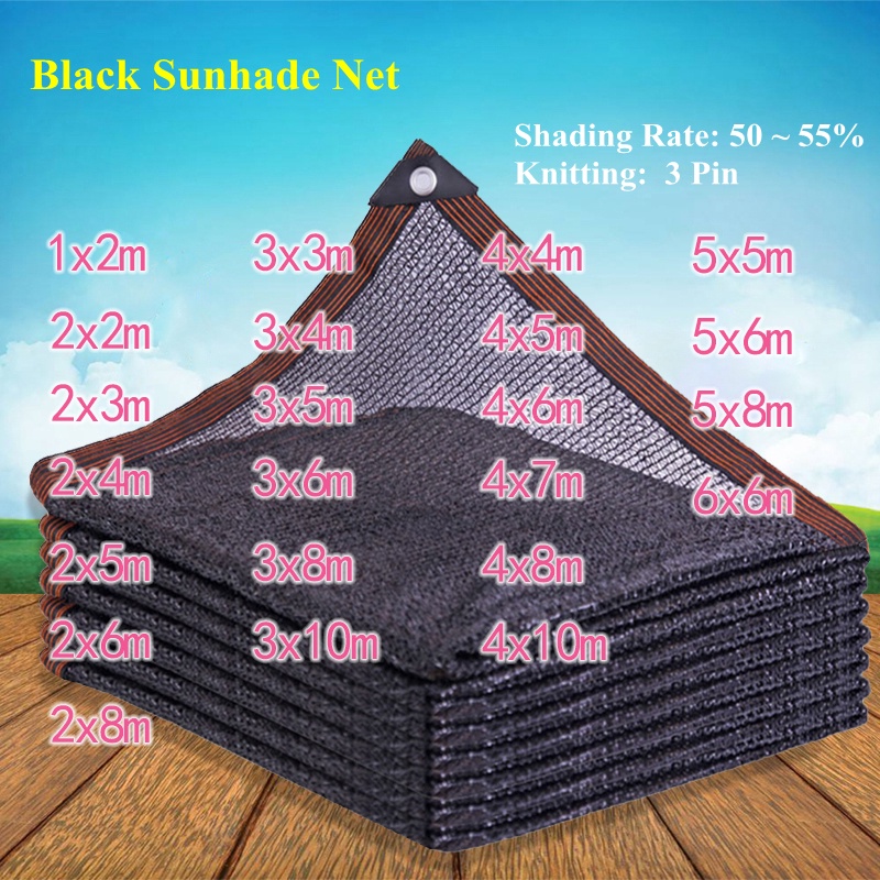 JARING HITAM 3 Pin Anti-UV HDPE Shading Net Jaring orchid Privacy Fence ...